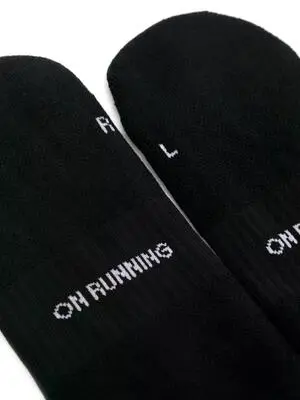 On Intarsia-knit Logo Stretch-jersey Low Core Run Socks