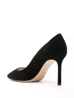JIMMY CHOO 90mm Suede Pumps - Black