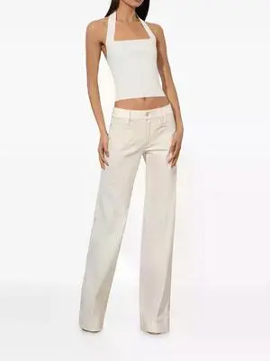 Alice + Olivia Heart Pocket Wide-leg Jeans