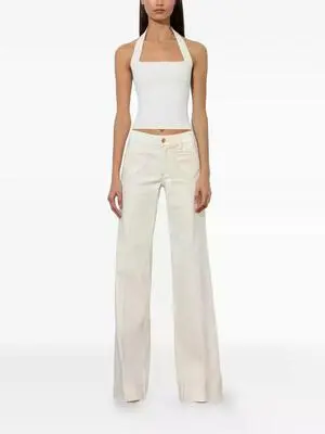 Alice + Olivia Heart Pocket Wide-leg Jeans