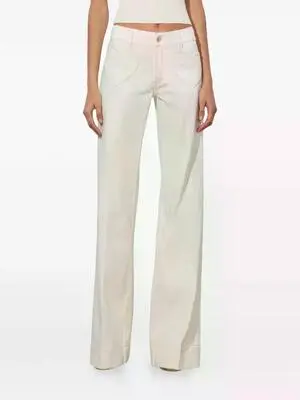 Alice + Olivia Heart Pocket Wide-leg Jeans