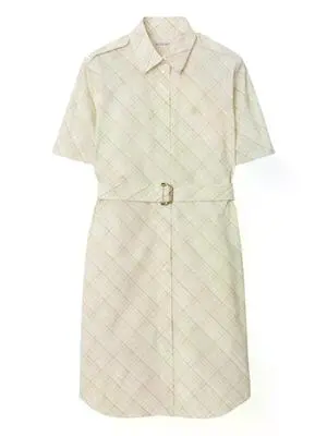 Burberry Check-print Cotton Shirt Dress