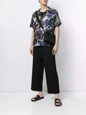 PORTS V Marble-print Button-down Shirt