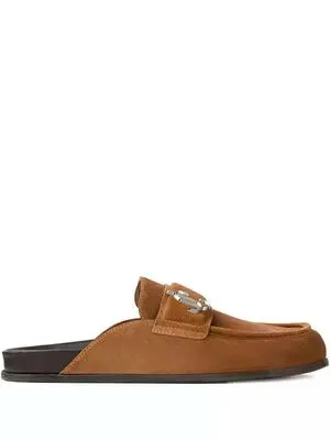 JIMMY CHOO Milo Suede Mule Slippers - Brown