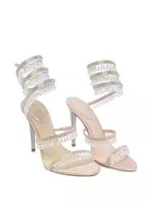 Rene Caovilla Crystal-embellished Sandals - Neutrals