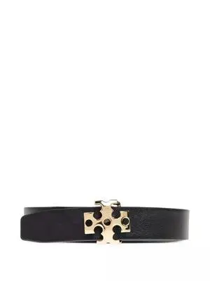 Tory Burch Logo-Buckle Leather Belt 001 Black
