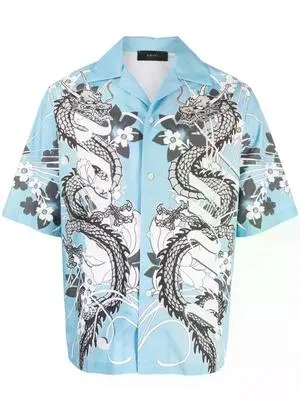 Amiri Graphic-print Cotton Shirt - Multicolour