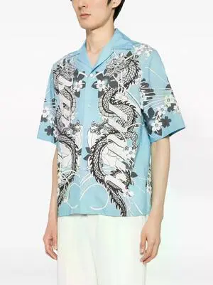 Amiri Graphic-print Cotton Shirt - Multicolour
