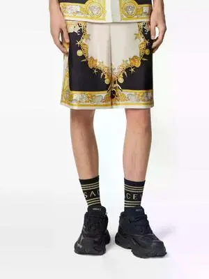 Versace Coral Theatre Shorts - White