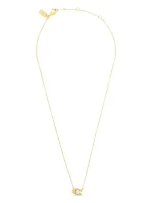 COACH C Pearl Necklace And Earrings