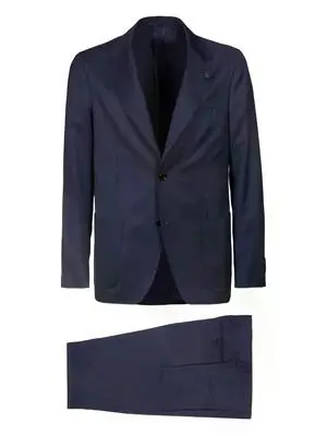 LARDINI Virgin-wool Two-piece Suit - Blue
