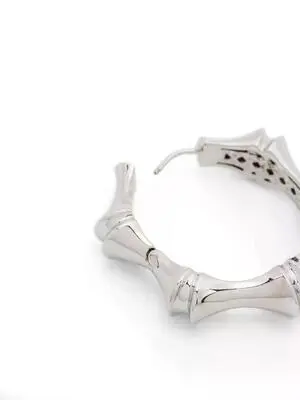 Eddie Borgo Large Bambu Hoop Earrings - Silver