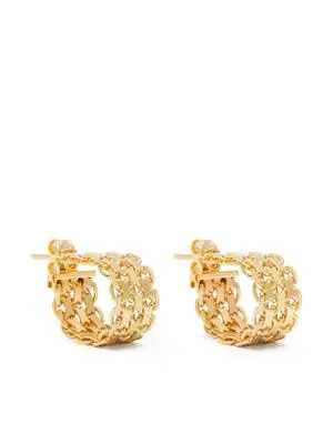 WOUTERS & HENDRIX Chained Hoop Earrings - Gold