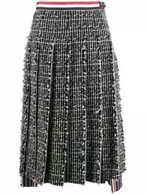 Thom Browne Patterned Jacquard Pleated Skirt