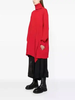 Yohji Yamamoto Roll-neck Asymmetric Jumper
