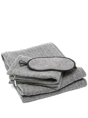 Ralph Lauren Cable-knit Cashmere Blanket Travel Set