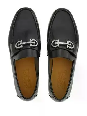 FERRAGAMO Gancini Buckle Leather Loafers
