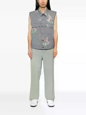BED J.W. FORD Floral-pattern Sleeveless Vest