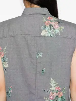 BED J.W. FORD Floral-pattern Sleeveless Vest