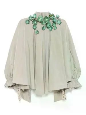 Biyan Embellished Taffeta Jacket