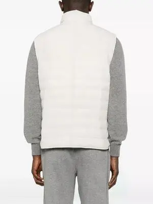 Brunello Cucinelli High-neck Waistcoat - Grey