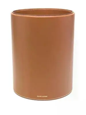 Ralph Lauren Brennan Leather Waste Bin - Brown