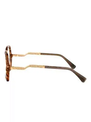Cazal Logo-engraved Octagon Eyeglasses