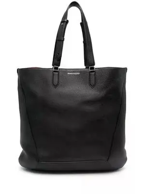 Alexander McQueen The Edge Leather Tote Bag - Black