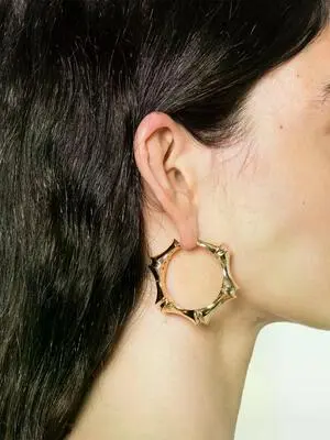 Eddie Borgo Largu Bambu Hoop Earrings - Gold