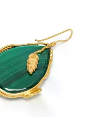 AURÉLIE BIDERMANN Francoise Malachite Pendant Earrings