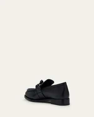 Bottega Veneta Astaire Metal Knot Leather Loafers - Black