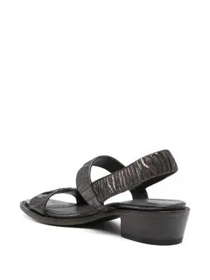 PANTANETTI Metallic Elasticated Slingback Sandals