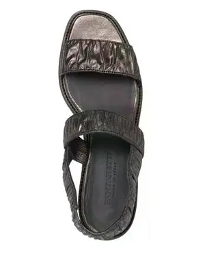 PANTANETTI Metallic Elasticated Slingback Sandals