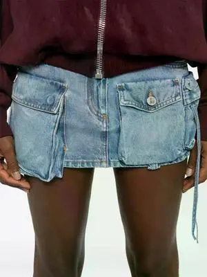Attico Mini Cargo Skirt - Blue