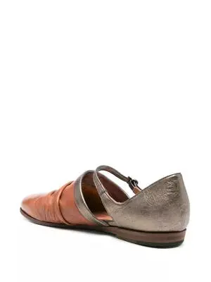 PANTANETTI Metallic Ballet Flats - Brown