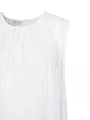 Vince A-line Pleated Top - White