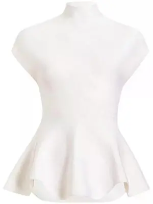 Khaite Peplum Hem Top - White