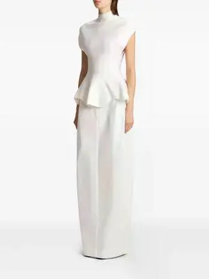 Khaite Peplum Hem Top - White