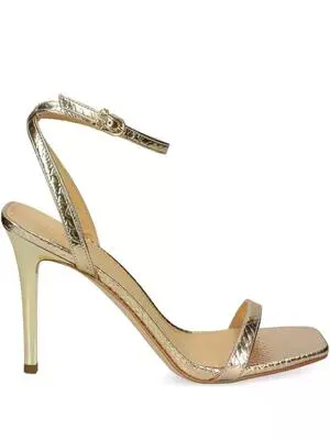 Michael Kors 100mm Liana Metallic Leather Strappy Sandals