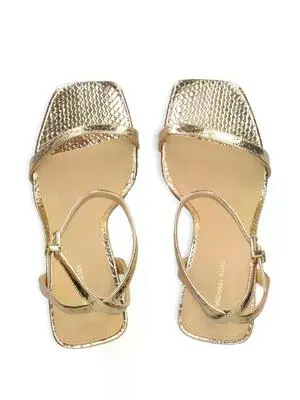 Michael Kors 100mm Liana Metallic Leather Strappy Sandals