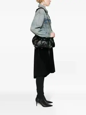 Balenciaga Le Cagole Leather Shoulder Bag - Black