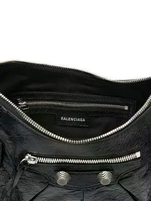 Balenciaga Le Cagole Leather Shoulder Bag - Black