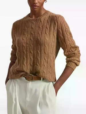 Polo Ralph Lauren Cable-knit Crewneck Sweater - Brown