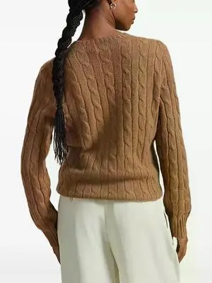 Polo Ralph Lauren Cable-knit Crewneck Sweater - Brown