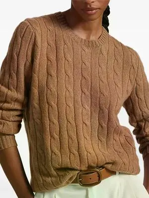 Polo Ralph Lauren Cable-knit Crewneck Sweater - Brown