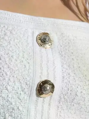 Balmain Button-embellished Cropped Top