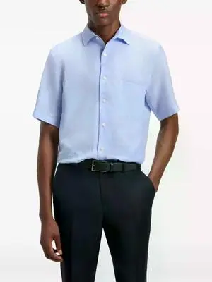 BOSS X David Beckham Short-sleeve Button-up Shirt