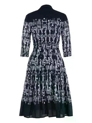 Samantha Sung Audrey Chain-print Belted Dress