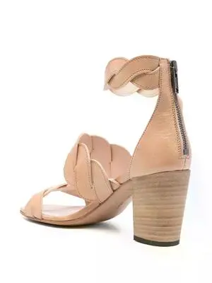 PANTANETTI 80mm Suede Block Heel Sandals