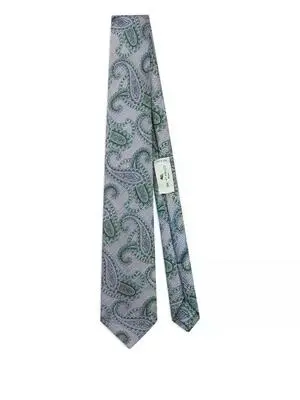 Etro Paisley-pattern Silk Neck Tie - Blue